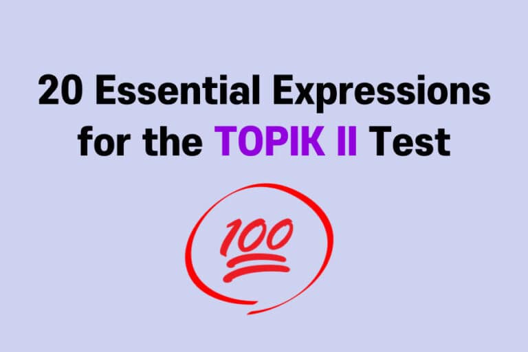 20 Essential TOPIK Expressions for Mastering the TOPIK II Exam